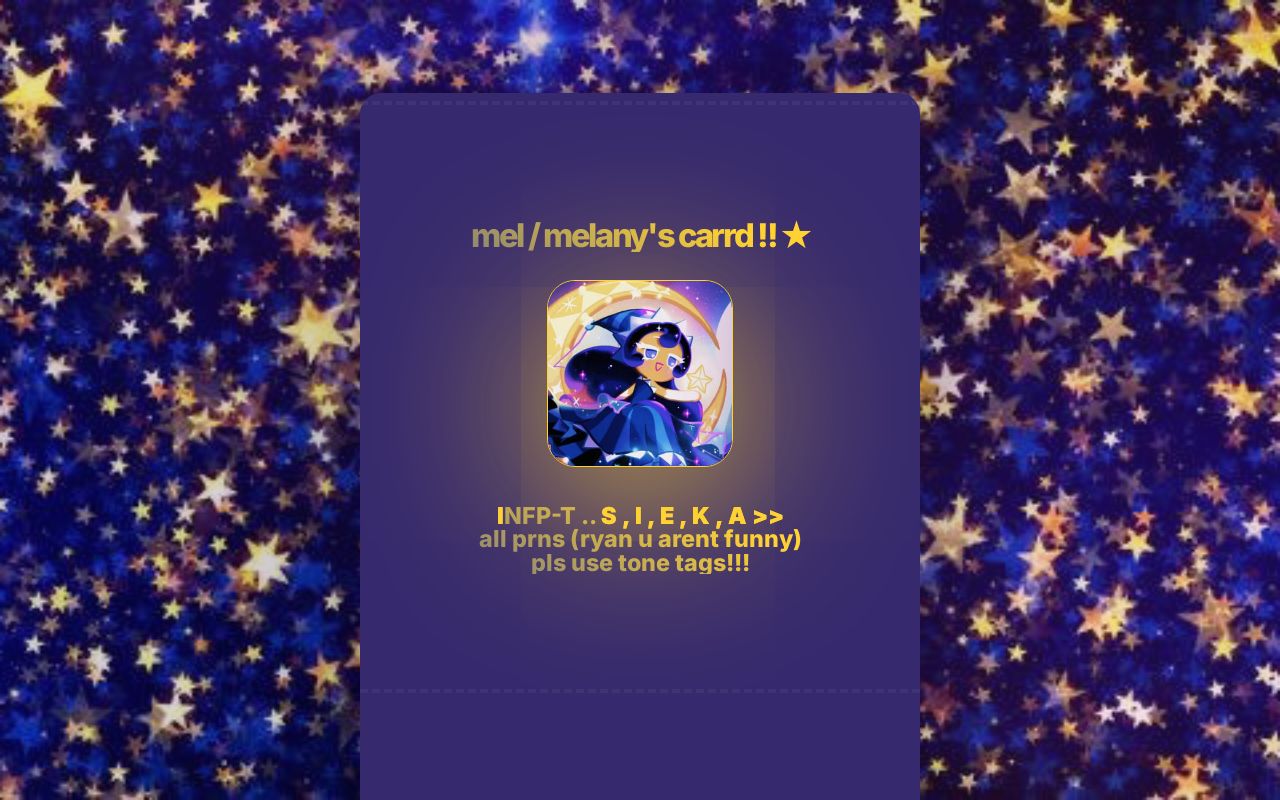 mel / melany's carrd